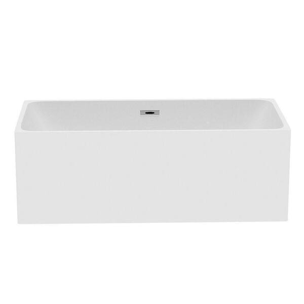 Xspracer Moray 55 in. x 29 in. Acrylic Flatbottom Freestanding Soaking ...