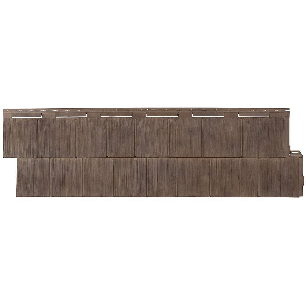 Novik NovikShake 14.5 in. x 48.75 in. RS RoughSawn Shake Polymer Siding ...