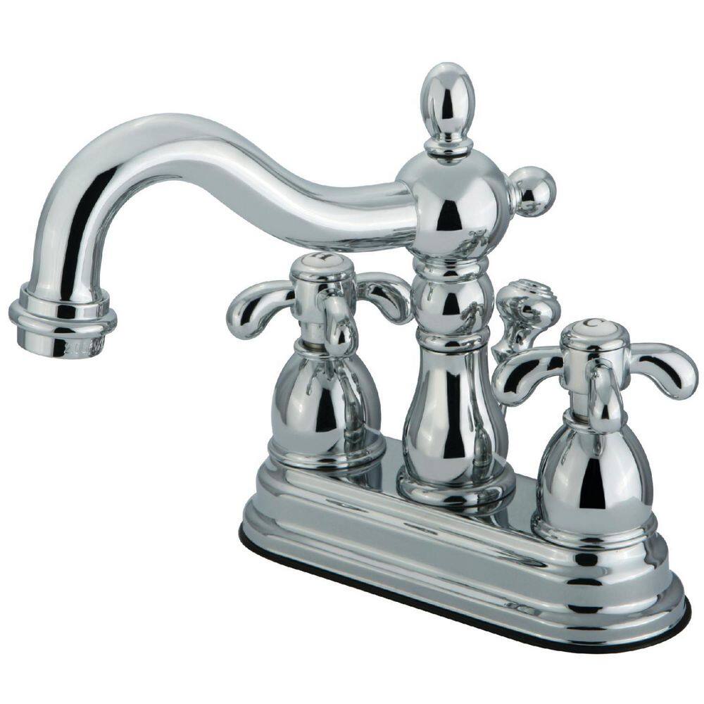 Kingston Brass French Country 4 in. Centerset 2-Handle Bathroom Faucet ...