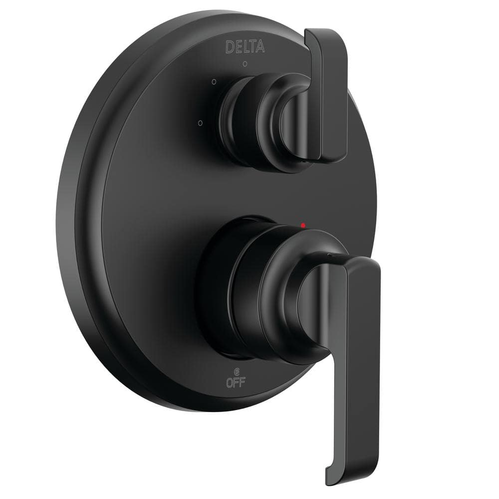 Delta Tetra 2-Handle Wall-Mount Valve Trim Kit 3-Setting Int. Div. in ...