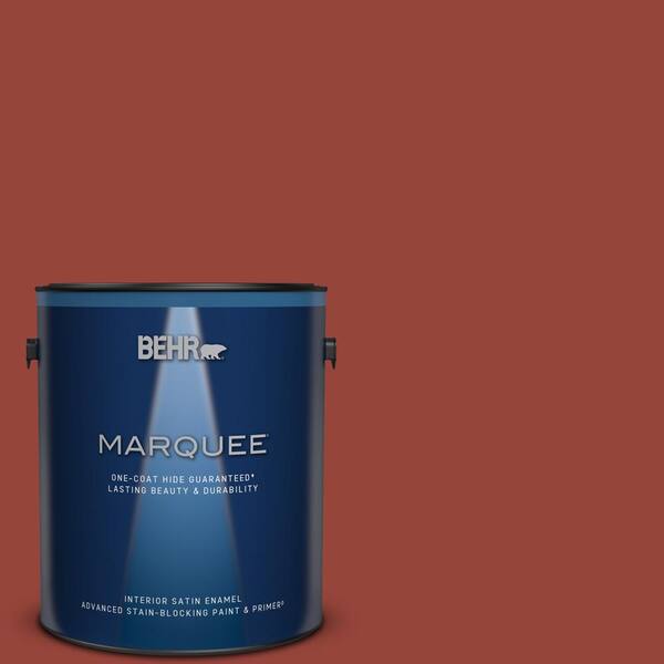 BEHR MARQUEE 1 gal. #PPU2-17 Morocco Red Satin Enamel Interior Paint ...