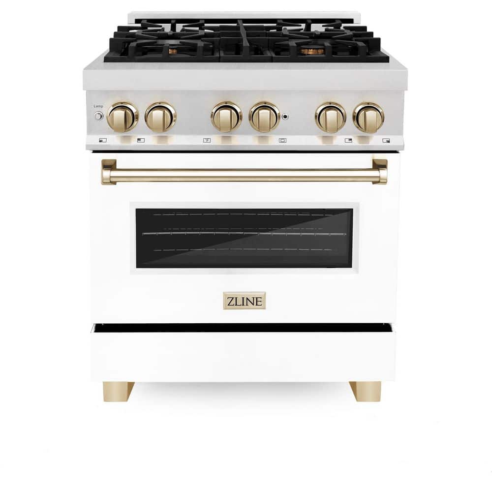 ZLINE Kitchen and Bath Autograph 30 in. Legacy Dual Fuel Range with 4 ...