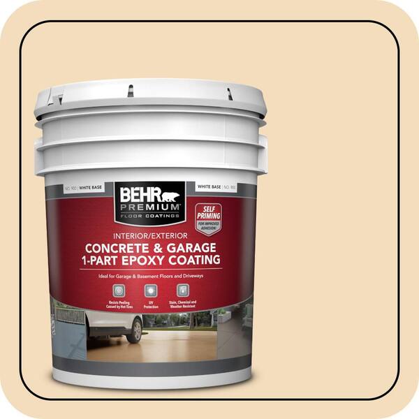 BEHR PREMIUM 5 gal. #YL-W01 Spinning Silk Self-Priming 1-Part Epoxy ...