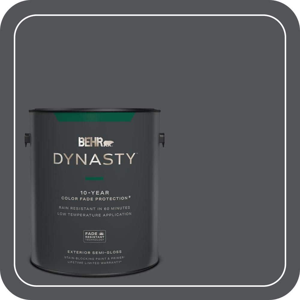 BEHR DYNASTY 1 gal. #N510-6 Orion Gray Semi-Gloss Exterior Stain ...