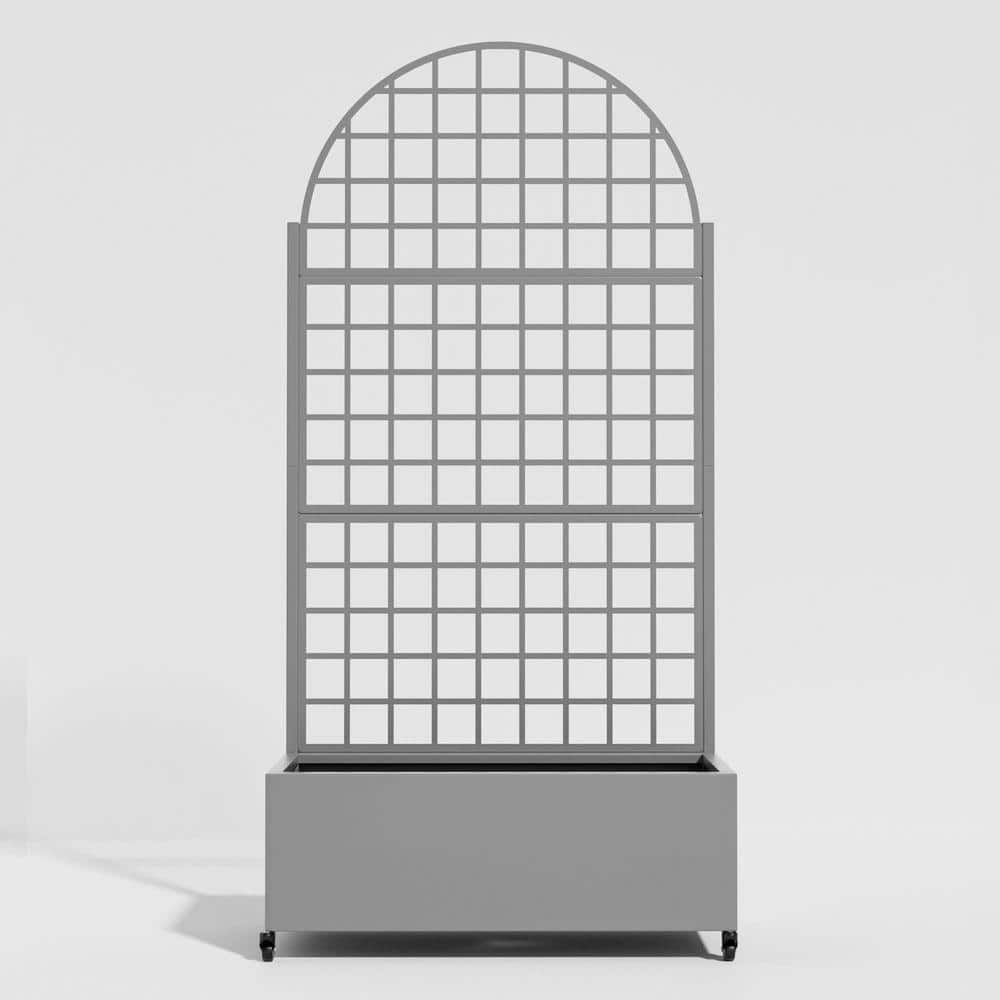 PexFix 35 in. x 16 in. x 12 in. Grey Steel Bins Outdoor Planting Box ...