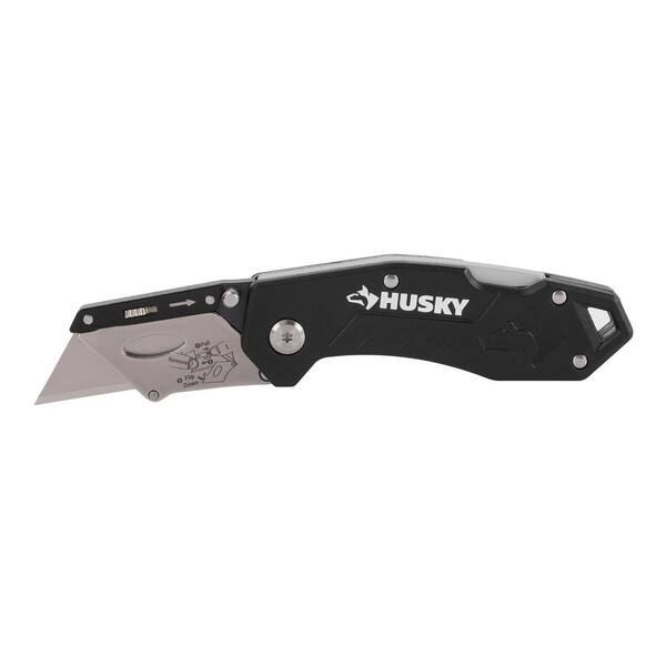 Husky HUSKY 3-PACK FOLDING LOCK-BACK Utility Knife 00073 - The Home Depot