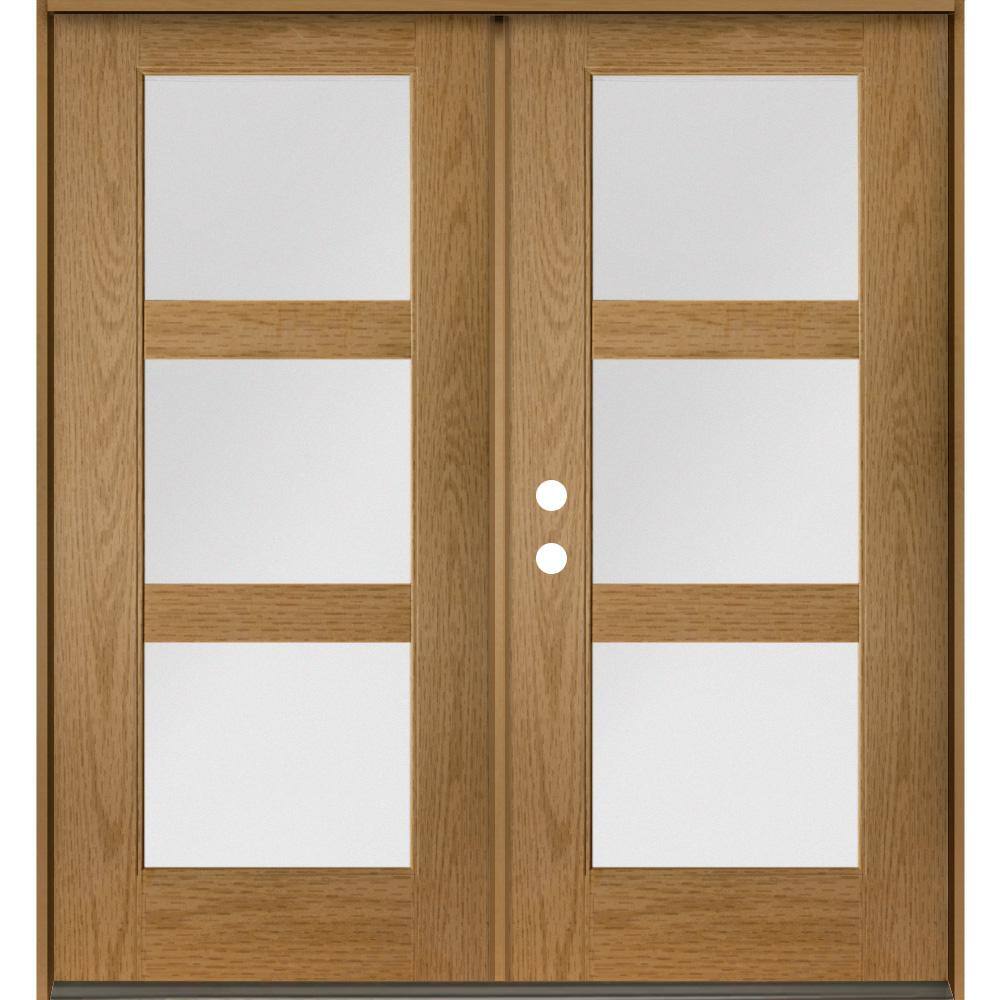 Krosswood Doors Modern 72 in. x 79 in. 3-Lite Right-Active/Inswing ...