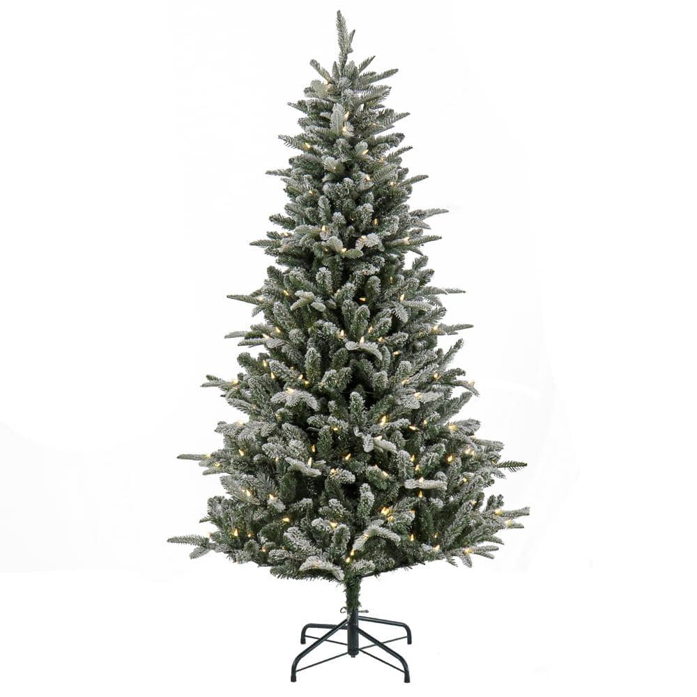 Reviews for National Tree Company 6 ft. Pre-Lit Snowy Libby Fir ...