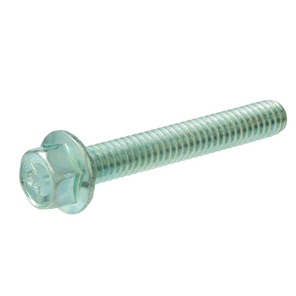 Crown Bolt 1/4 in.-20 x 3 in. Zinc Hex Head Grade 5 Flange Bolt 00338 ...