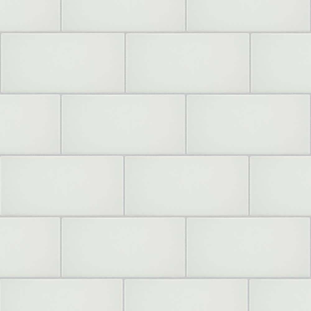 Merola Tile Piscina Brick Matte Blanco with BioTech 9-5/8 in. x 19-1/2 ...
