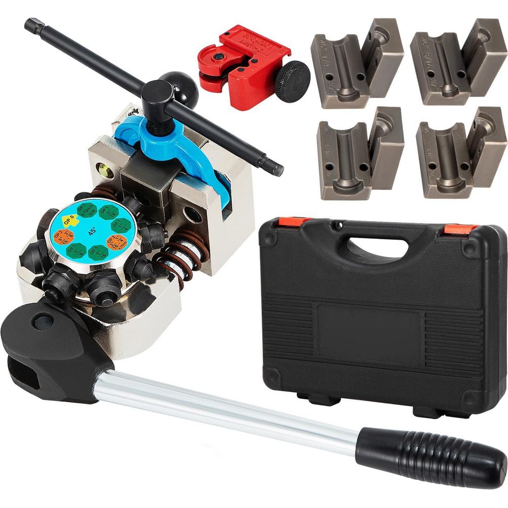 SKYSHALO Brake Line Flaring Tool, 45° Single, Double, and Bubble Flares ...