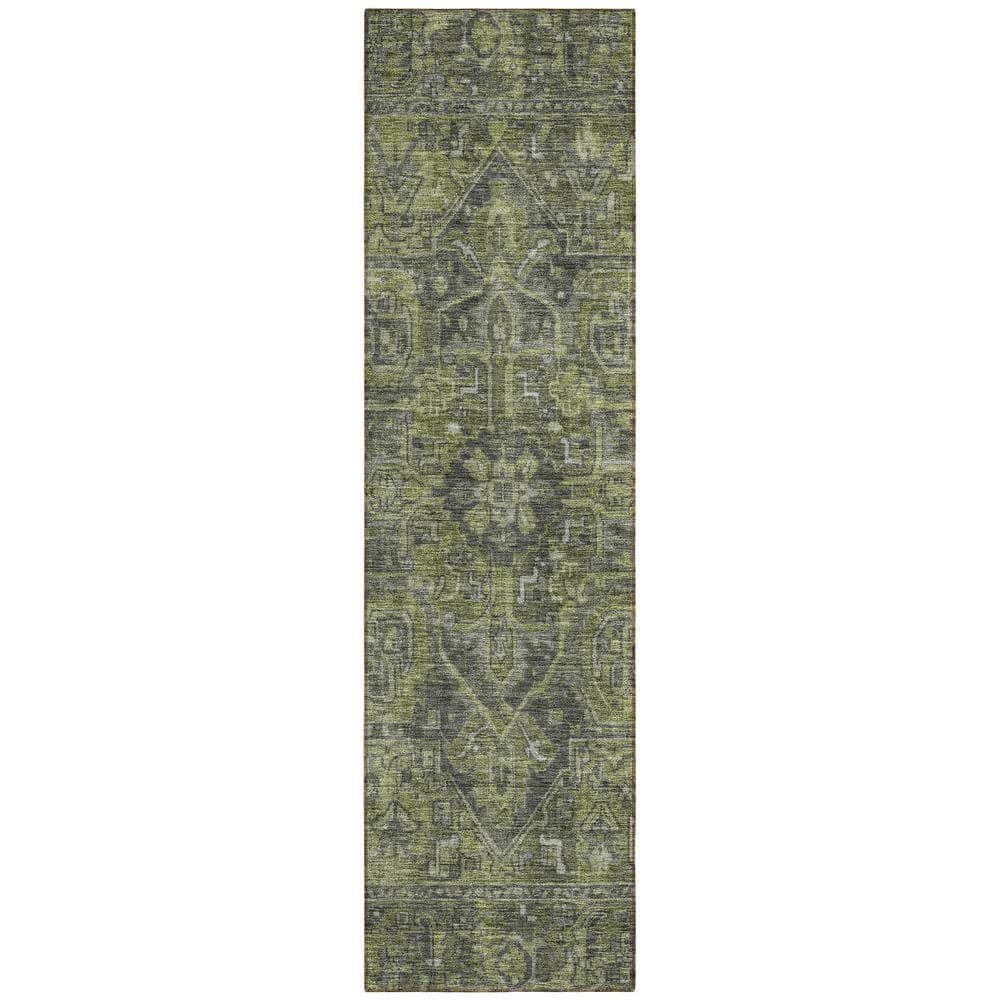 Addison Rugs Chantille ACN571 Green 2 ft. 3 in. x 7 ft. 6 in. Machine ...