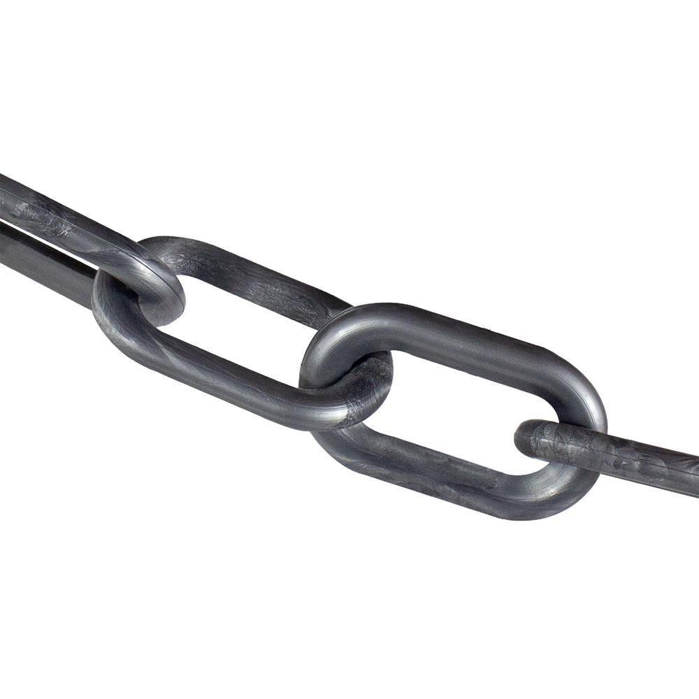 Mr. Chain 3 in. (#10, 76 mm) x 100 ft. Plastic Safety Chain in Silver ...