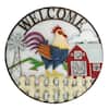 Alpine Corporation Large Round Rooster and Farm Welcome Decor SCC578L ...