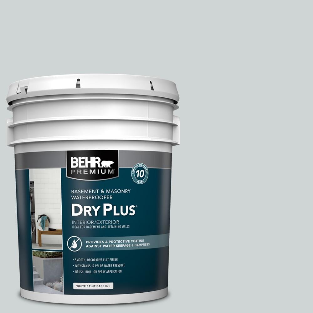 BEHR PREMIUM 5 gal. #DMW-25 Vapor Mist Flat Interior/Exterior Dry Plus ...
