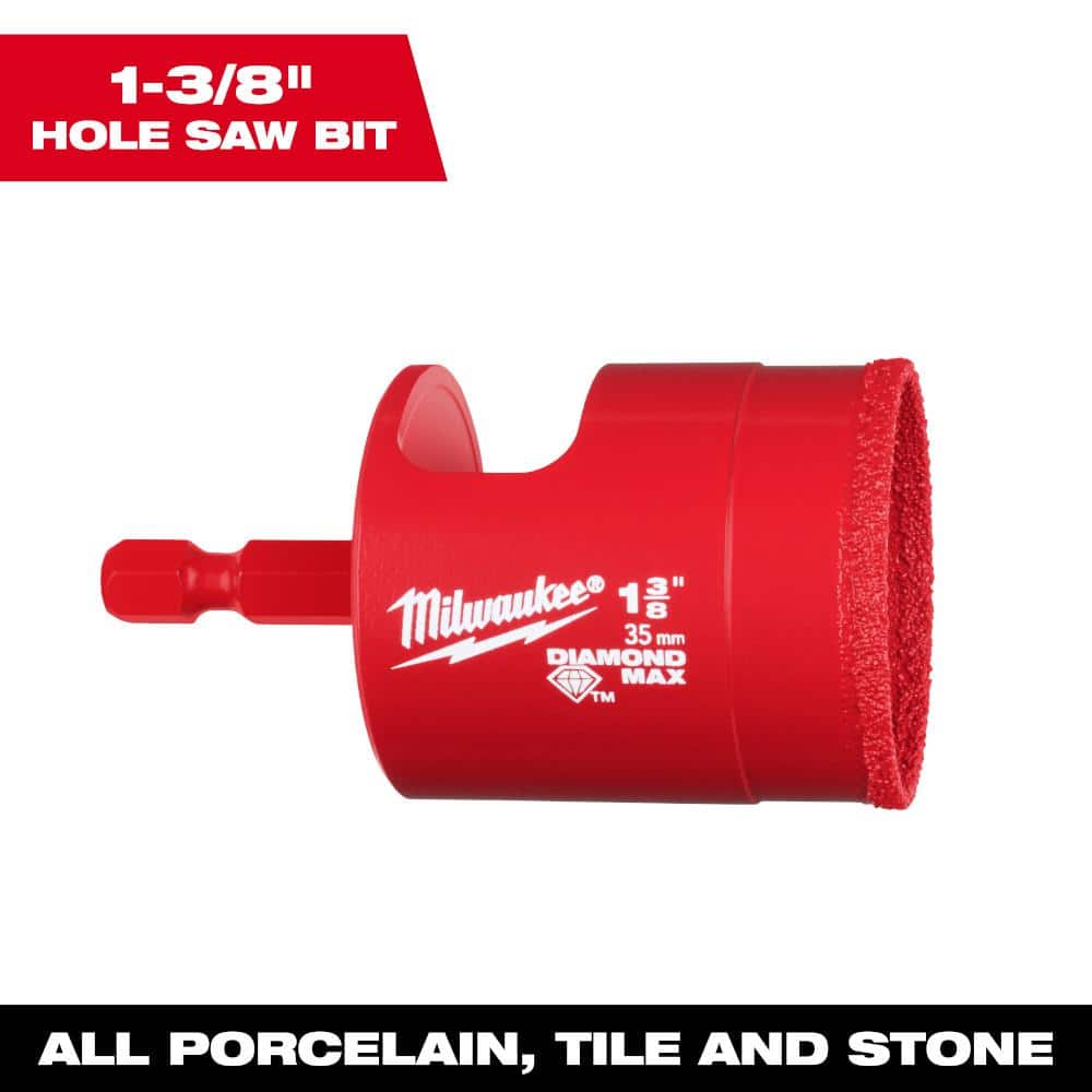 Milwaukee 1-3/8 in. Diamond Max Hole Saw Bit 49-56-0520 - The Home Depot