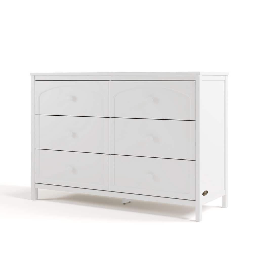 Graco Olivia White 6 Drawer 47.72 in. Wide Dresser 03716-801 - The Home ...