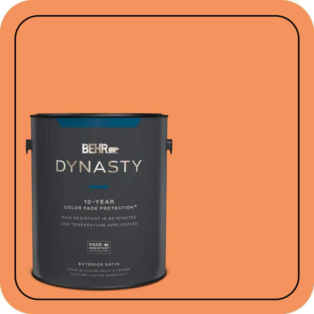 BEHR DYNASTY 1 gal. #240B-5 Candied Yam Satin Enamel Exterior Stain ...