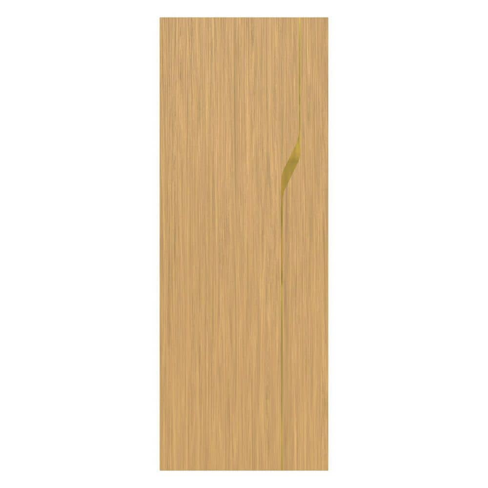 VILLAR HOME DESIGNS 18 in. x 96 in. Solid Core Sandy Oak Natural Wood ...