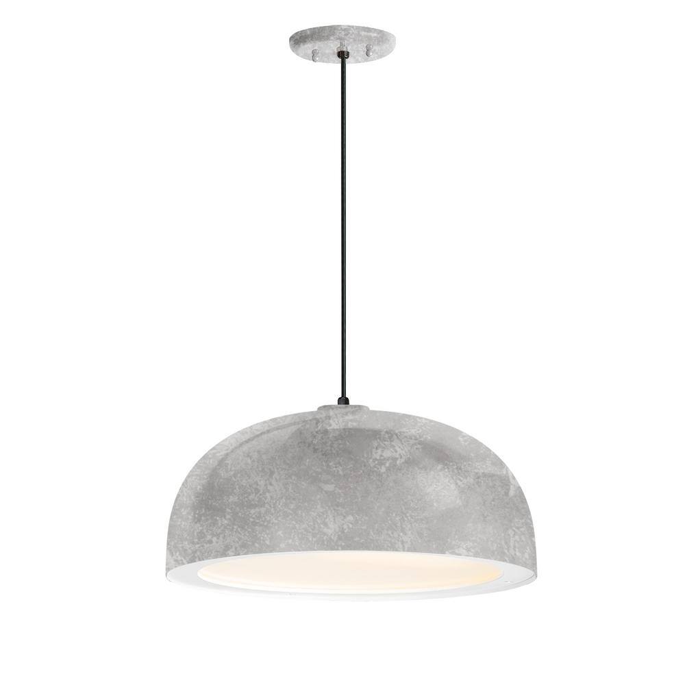 Troy RLM Dome 16 in. Shade 1-Light Galvanized Finish Pendant 5DDM16MGAWT-BC
