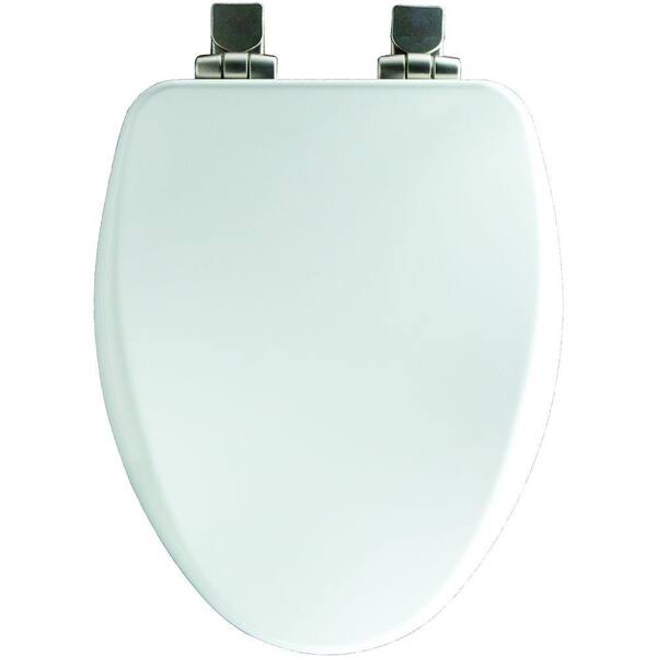 Church Elongated Closed Front Toilet Seat in Cotton White 18170NISL 390 ...