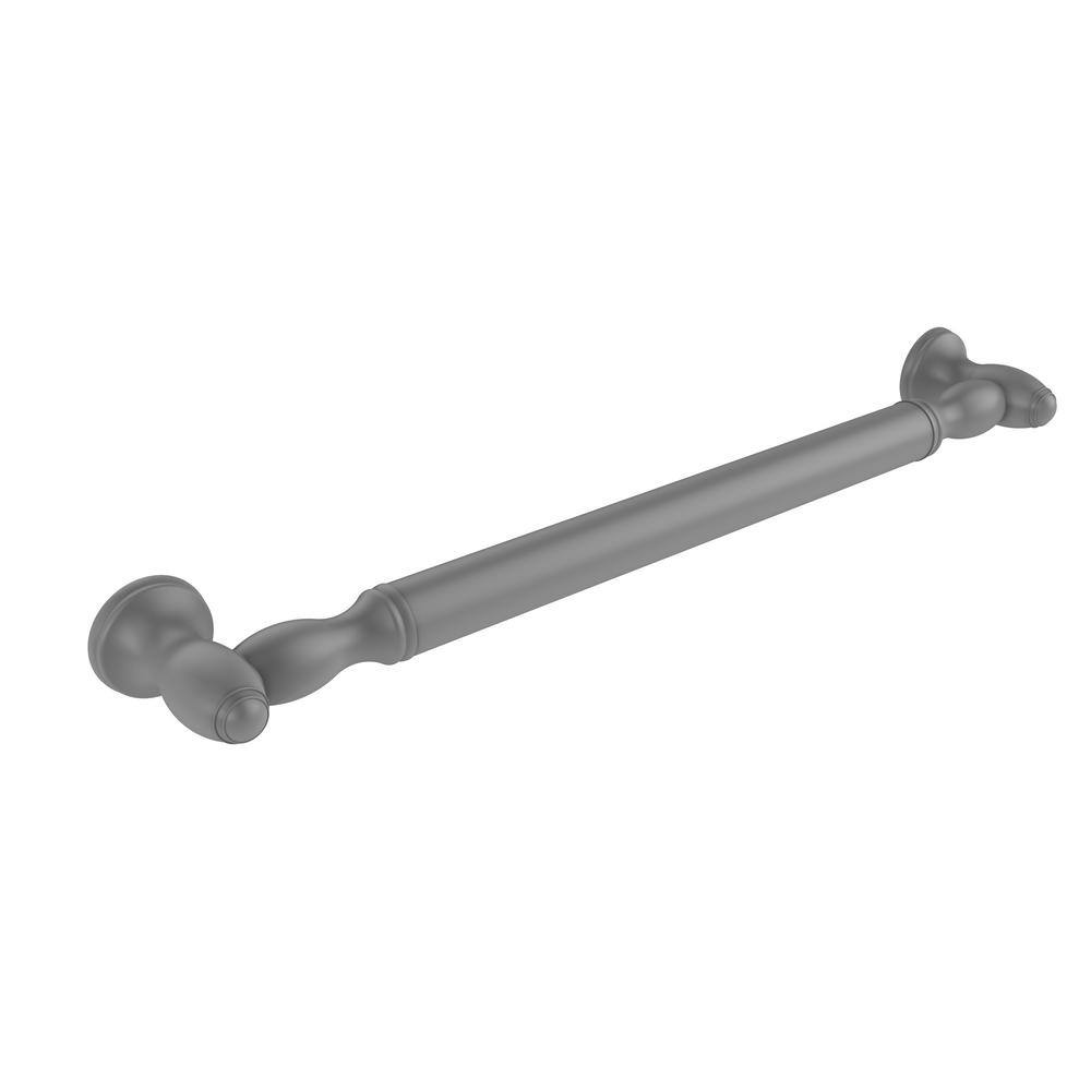Allied Brass Traditional 24 in. Smooth Grab Bar in Matte Gray TD-GRS-24 ...