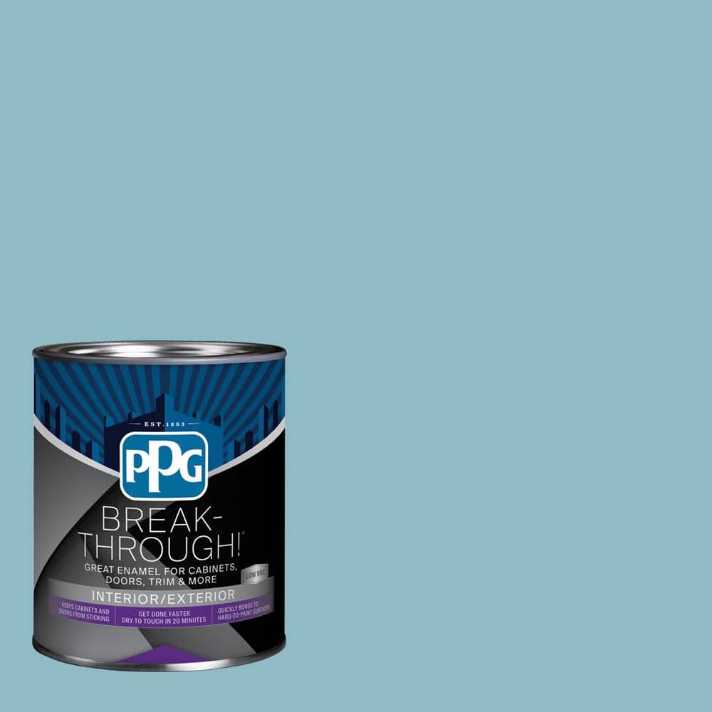 Break-Through! 1 qt. PPG1150-4 Kingston Aqua Semi-Gloss Door, Trim ... Break-Through! 1 qt. PPG1150-4 Kingston Aqua Semi-Gloss Door, Trim ...