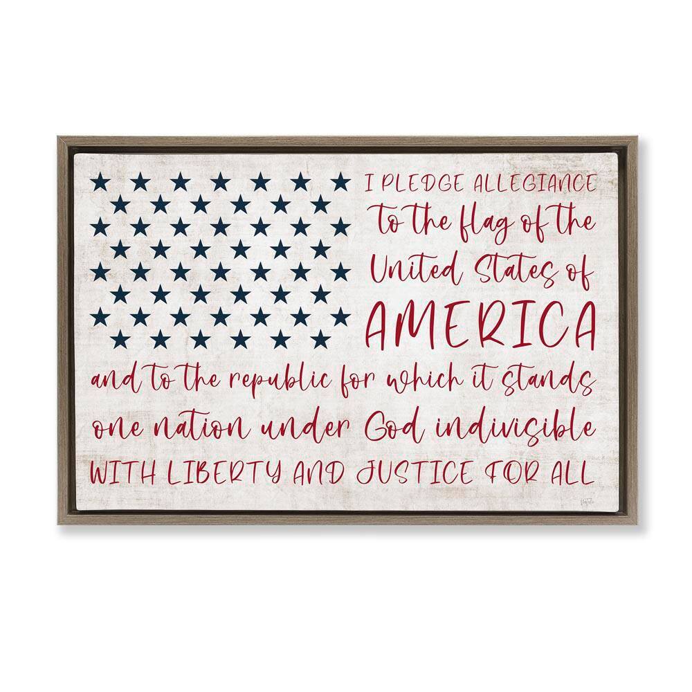 Stupell Industries Patriotic Pledge of Allegiance by Natalie ...