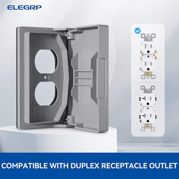 Horizontal Duplex Receptacle Weather Safe Outdoor Duplex Outlet Cover