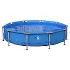 Kingdely 12 ft. Round 30 in. Deep Metal Frame Pool Above Ground ...