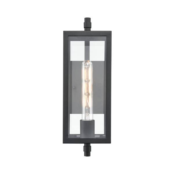 Millennium Lighting Messi 14 in. 1-Light Textured Black Outdoor ...