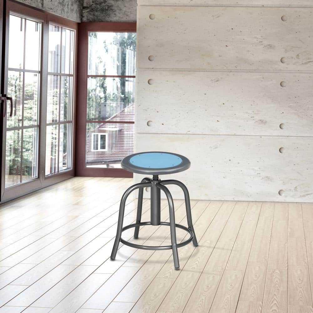 HAMPDEN FURNISHINGS Vince Collection 18-25 in. Adjustable Height, Grey ...