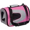 PET LIFE Airline Approved Pink Sporty Folding Zippered Mesh Carrier ...