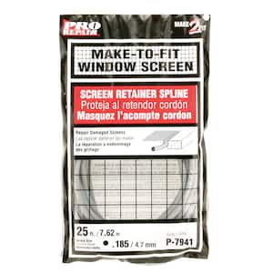 Prime-Line 0.200 in. x 25 ft. Gray Screen Retainer Spline P 7641 - The ...