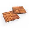 Interbuild 1 ft. x 1 ft. Interlocking Solid Hardwood Acacia Deck Tile ...
