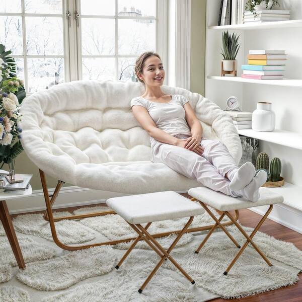 Faux shearling accent chair store