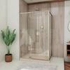 DreamLine Flex 36 in. D x 48 in. W x 74.75 in. Framed Pivot Shower Enclosure in Chrome with Left ...