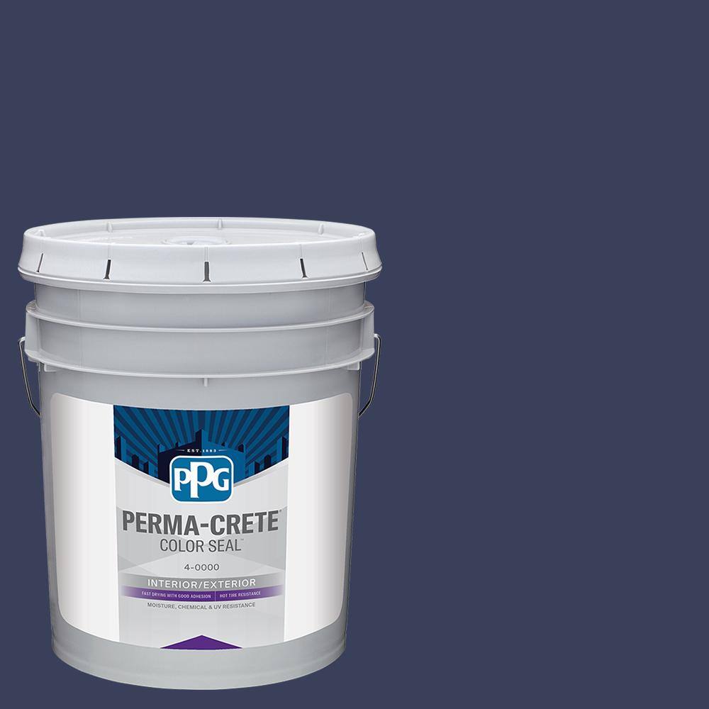 Perma-Crete Color Seal 5 gal. PPG1165-7 Victory Blue Satin Interior ...