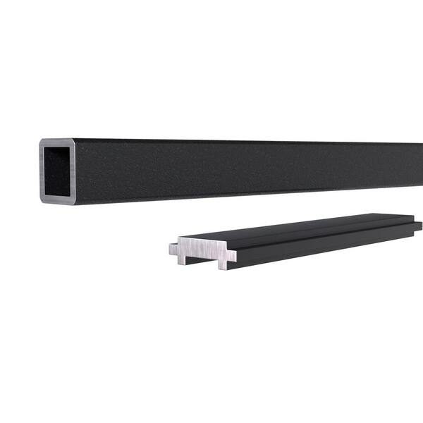 Peak Aluminum Railing 6 ft. Matte Black Aluminum Deck Railing Picket ...