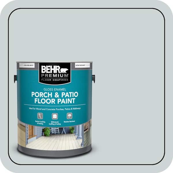 BEHR PREMIUM 1 gal. #ECC-34-1 Pacific Mist Gloss Enamel Interior ...