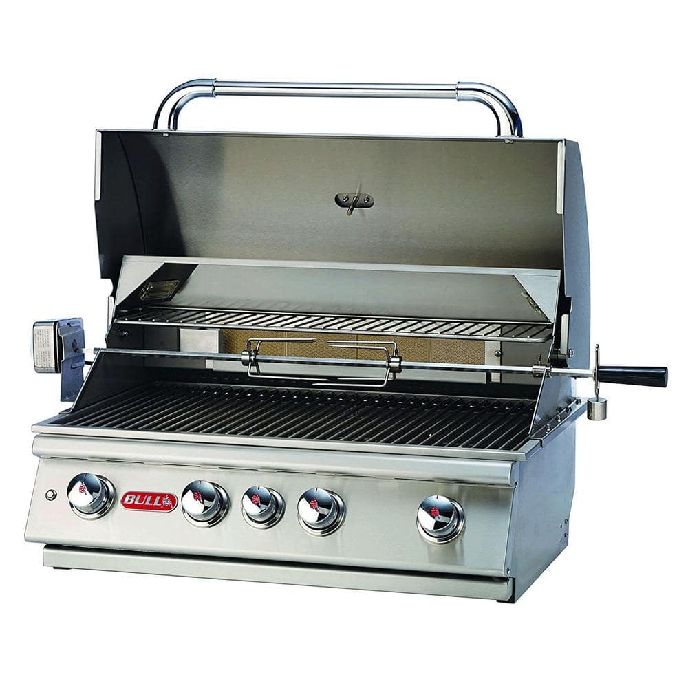 BULL Angus 4 Burner Stainless Steel Built In Propane Gas BBQ Barbecue ...