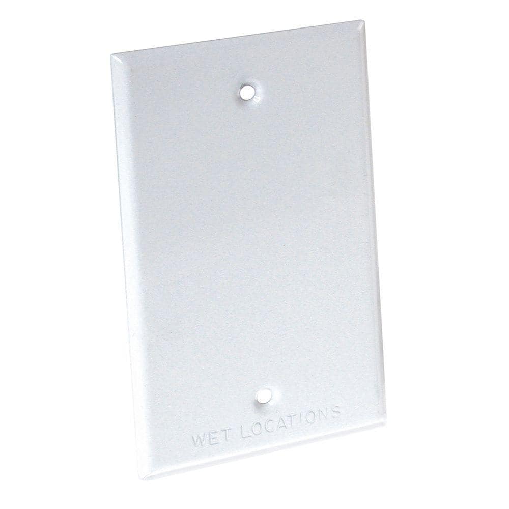 BELL N3R Blank Aluminum White 1-Gang Weatherproof Wall Outlet Cover ...
