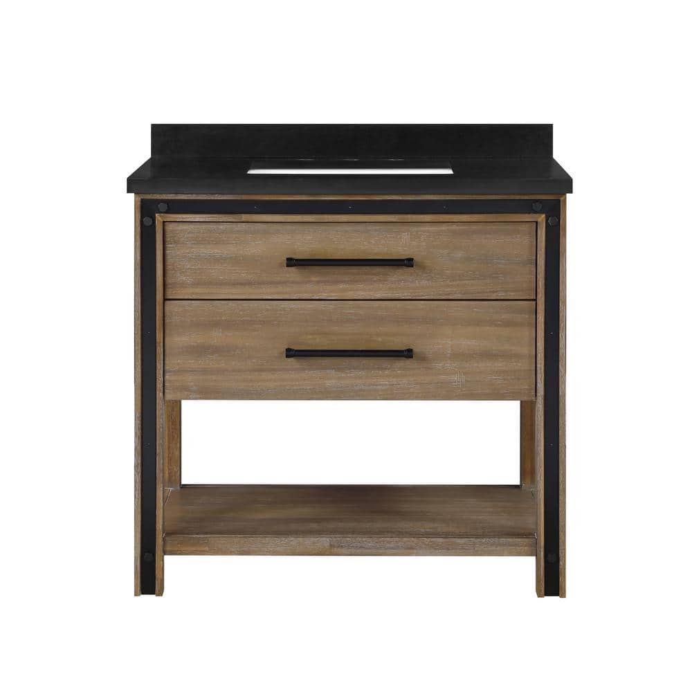 OVE Decors Max 36 in. W Bath Vanity in Acadia Wood with Granite Vanity ...