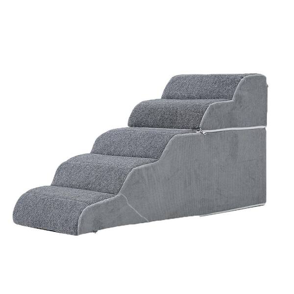 ABORON 5-Step Dog Stairs for High Beds 21.3 in. Tall Pet Steps for ...