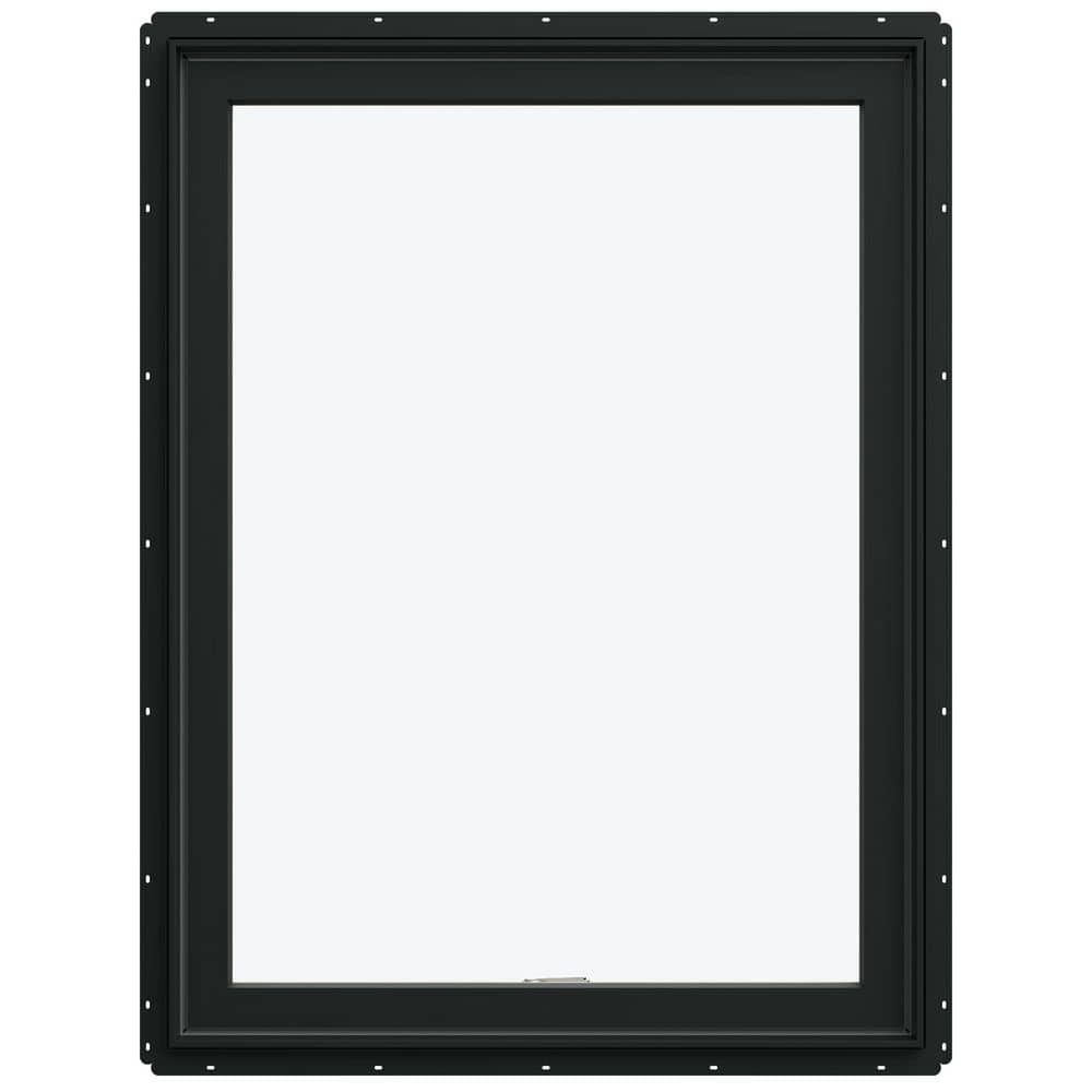 JELD-WEN 32 in. x 48 in. W-5500 Left-Hand Casement Wood Clad Window ...