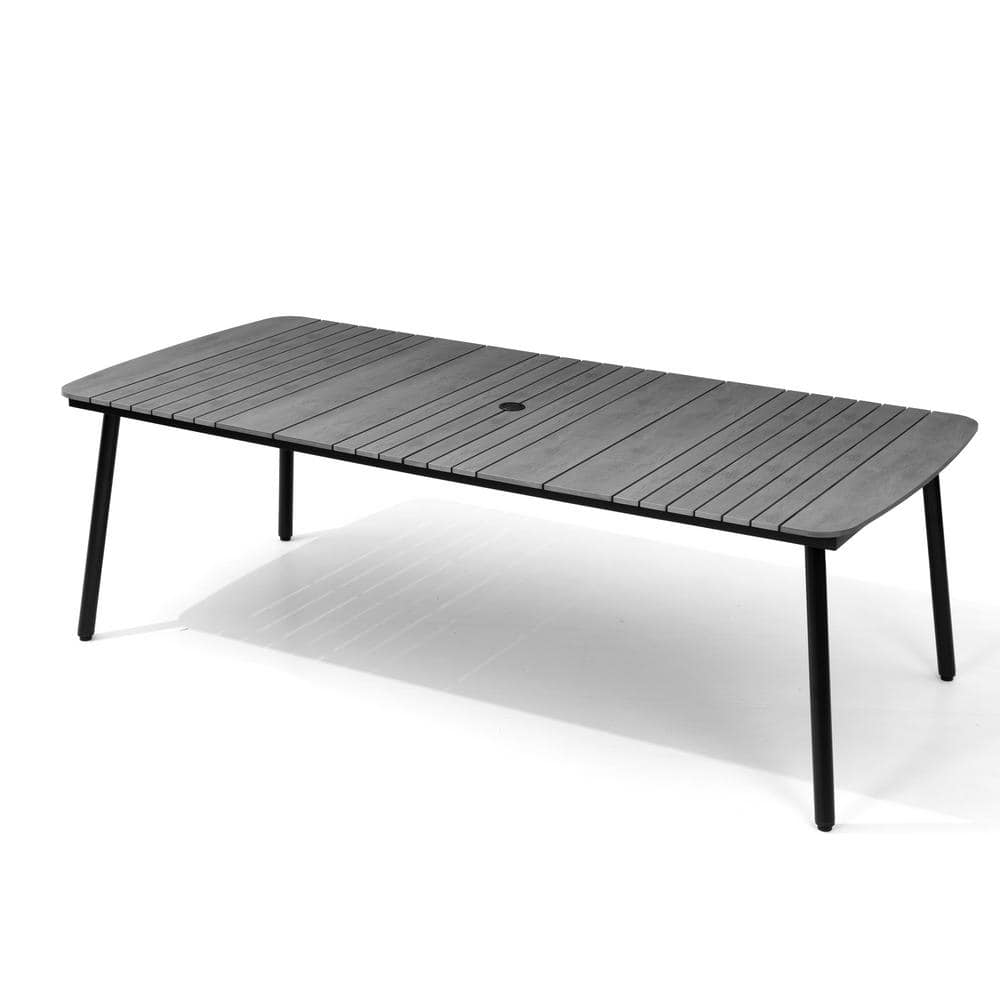Pellebant 92.9 in. Rectangular Round Corner Aluminum Outdoor Patio ...