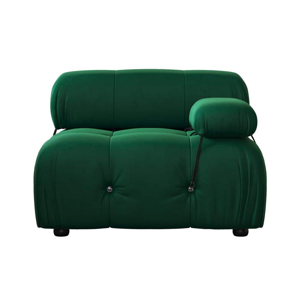 Magic Home Chameleon 34.6 in. Square Arm 1-piece Modern Velvet Modular ...