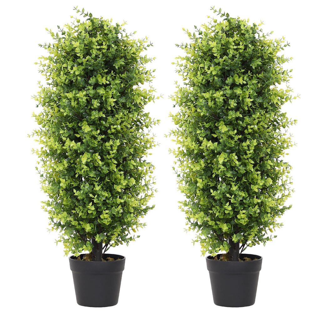 Tenleaf 36 in. H Green Composite Artificial Tree, Artificial Foliage ...