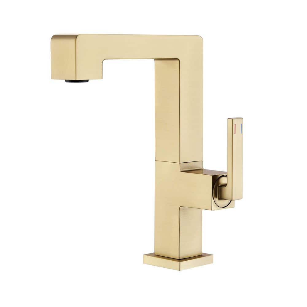 AIMADI Single Handle Single Hole Bathroom Faucet with Rotating Spout ...