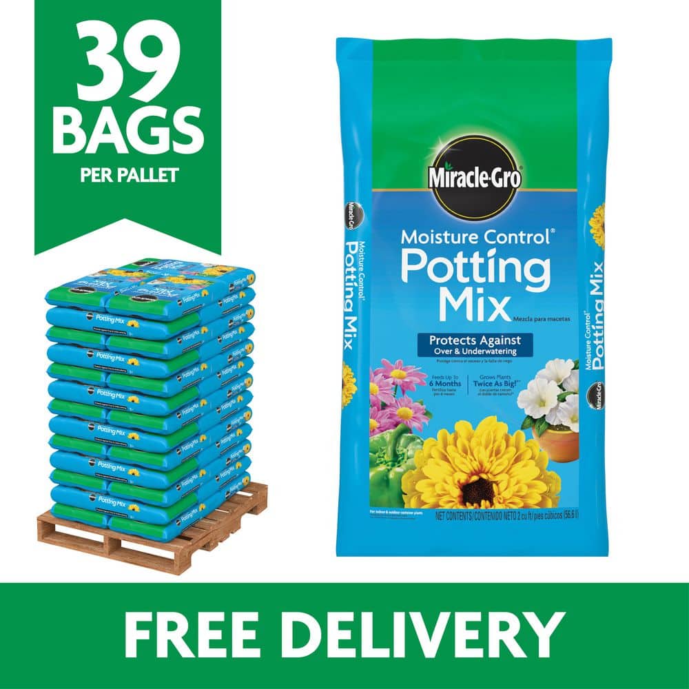 Miracle-Gro Moisture Control Potting Mix Pallet, 78 cu. ft., For Indoor and Outdoor Container ...